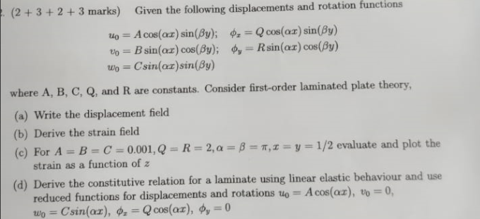 Solved Give assumptions if there are any missing parameters | Chegg.com
