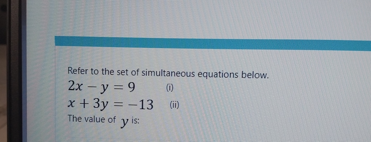 Solved Refer to the set of simultaneous equations | Chegg.com