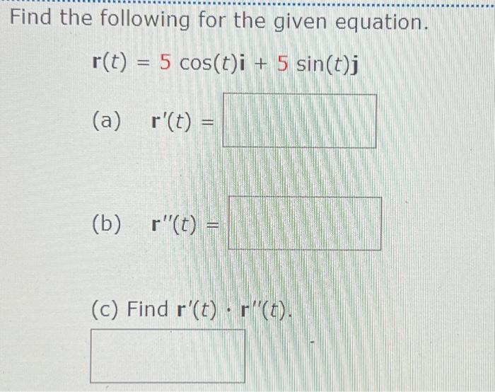 Solved Find the following for the given equation. \\[ | Chegg.com