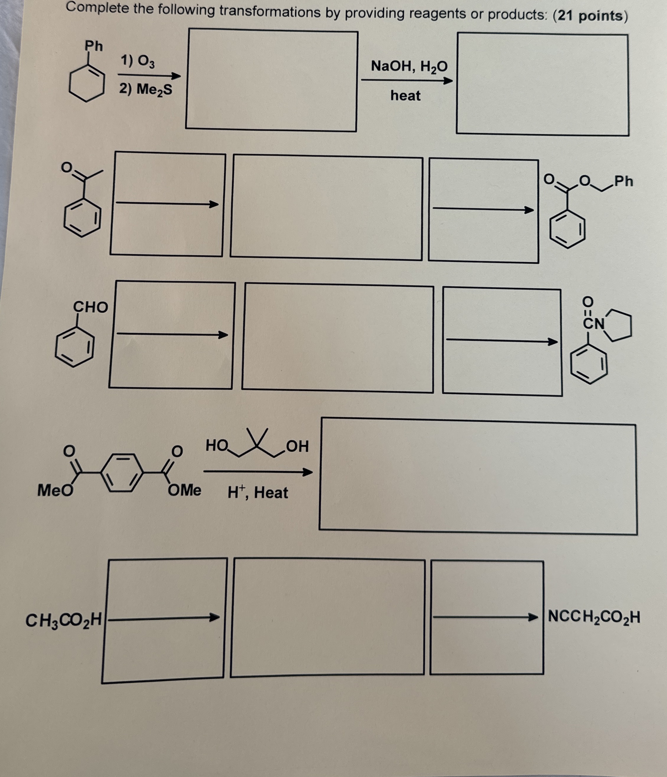 Solved by an EXPERT Complete the following transformations by providing ...