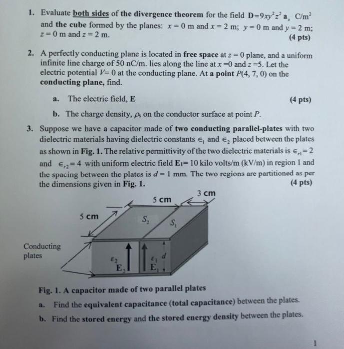 Solved 1. Evaluate both sides of the divergence theorem for | Chegg.com