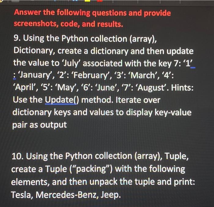 Solved Answer the following questions and provide | Chegg.com
