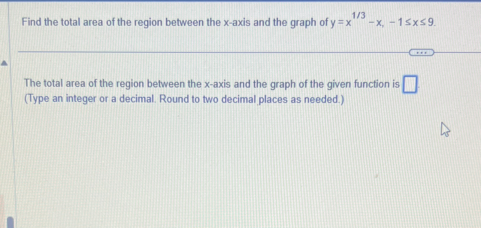 Solved Find the total area of the region between the x-axis | Chegg.com