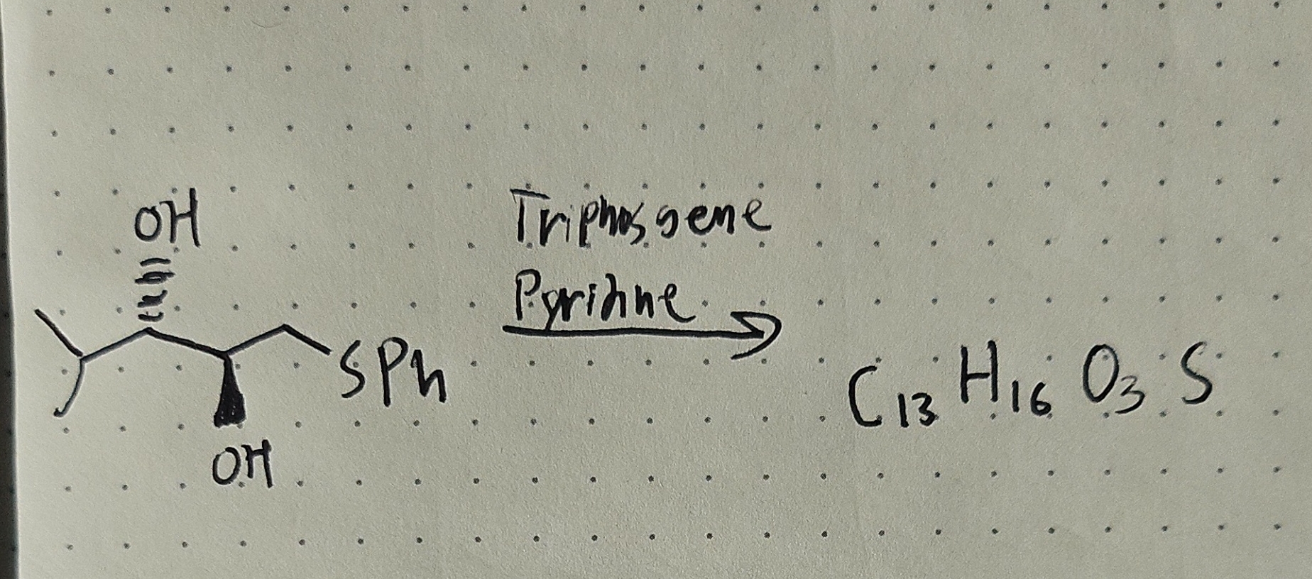 Solved The following reaction uses triphosgene pyridine to | Chegg.com