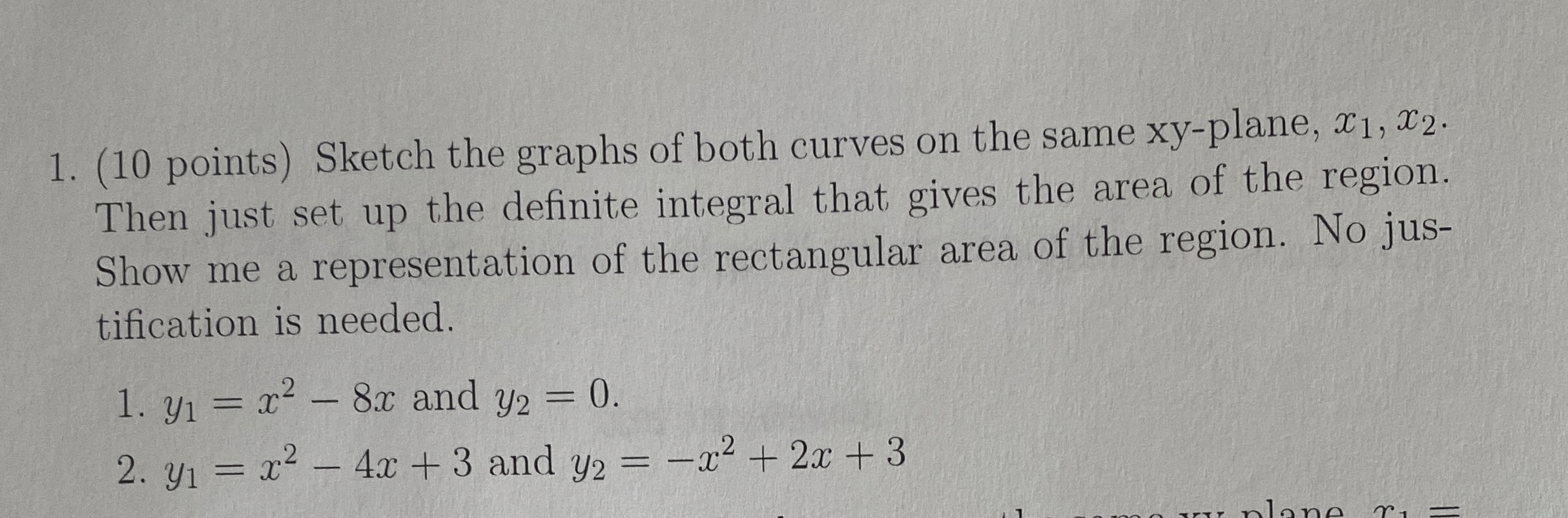 (10 ﻿points) ﻿Sketch the graphs of both curves on the | Chegg.com