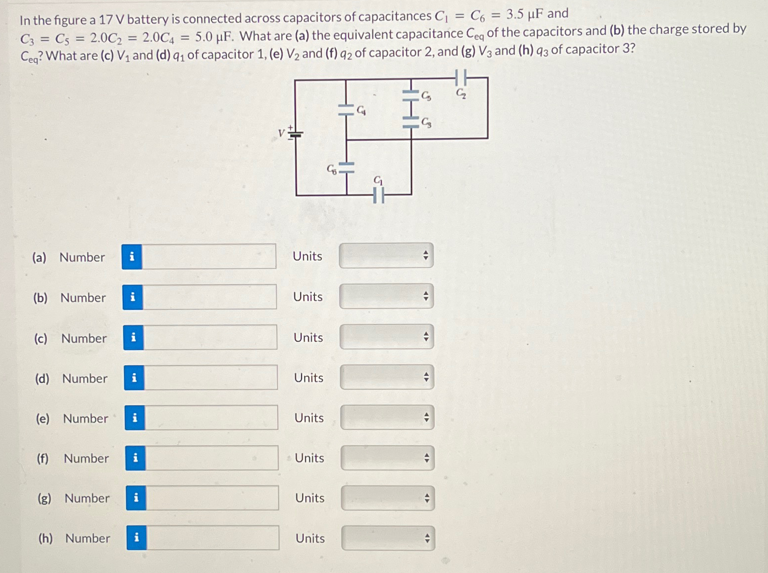 In the figure a 17V ﻿battery is connected across | Chegg.com