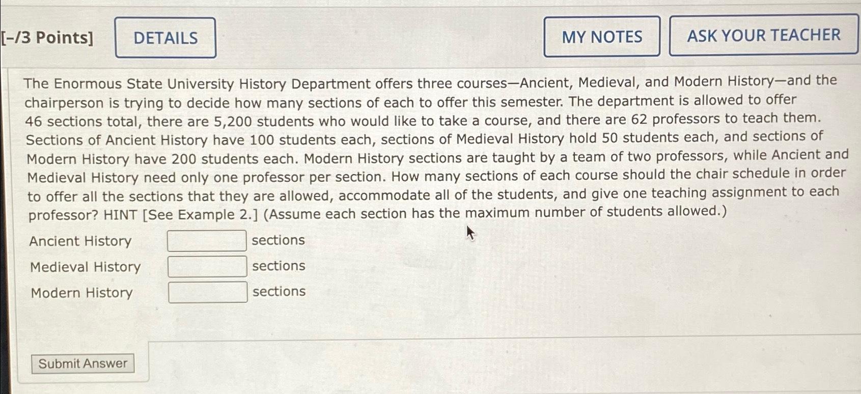 Solved ASK YOUR TEACHERThe Enormous State University History | Chegg.com