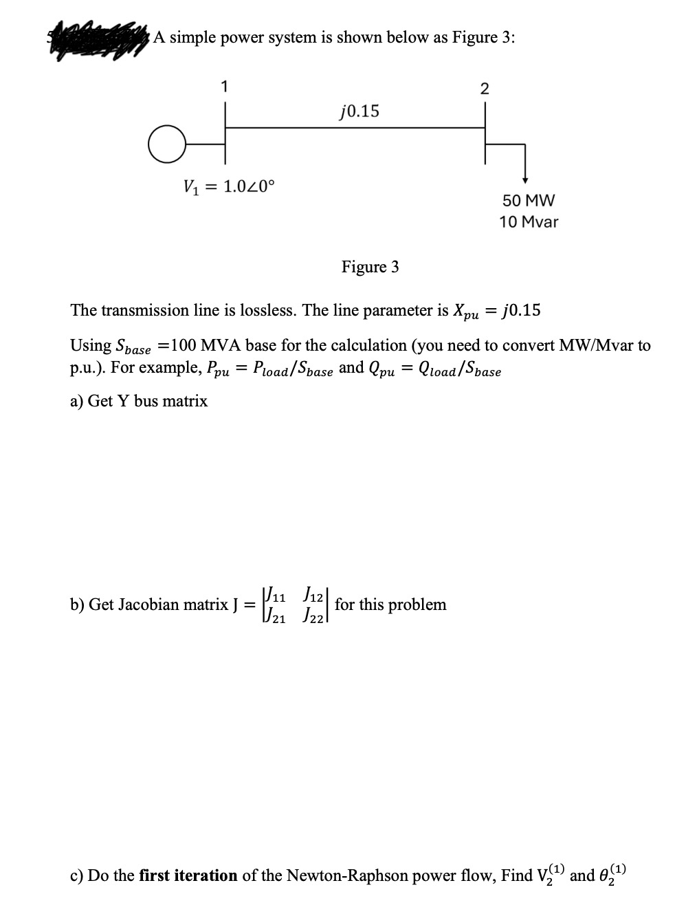 Solved A simple power system is shown below as Figure | Chegg.com
