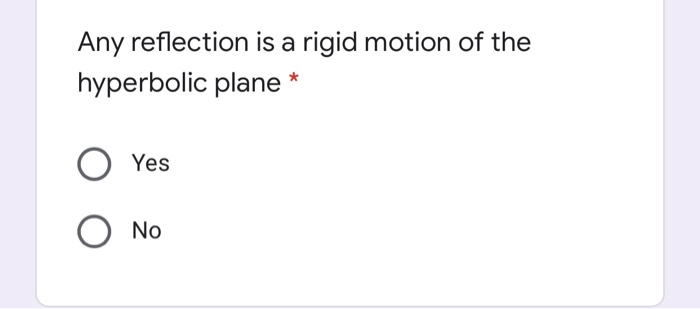 Solved Any reflection is a rigid motion of the hyperbolic | Chegg.com