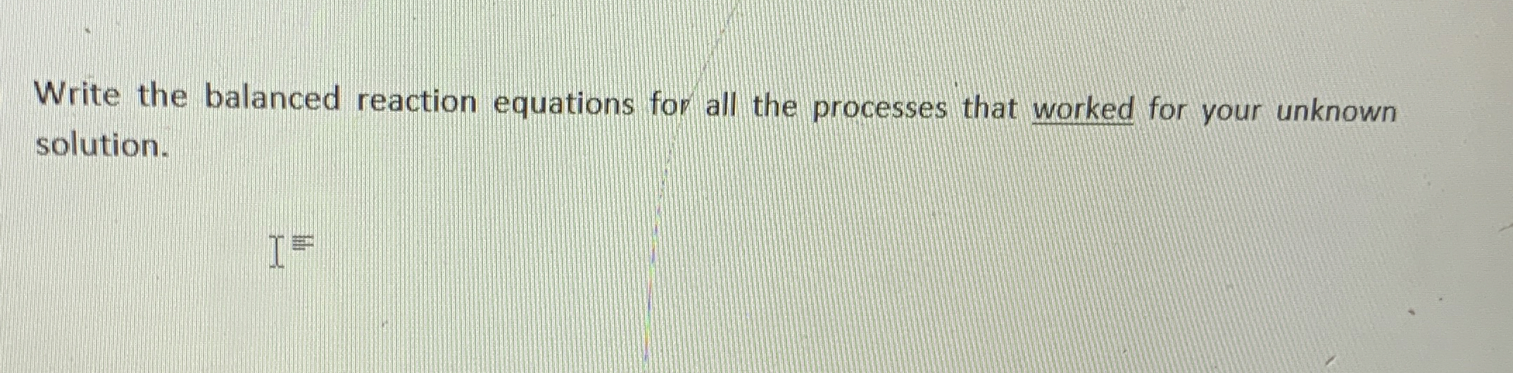 Solved Write the balanced reaction equations for all the | Chegg.com