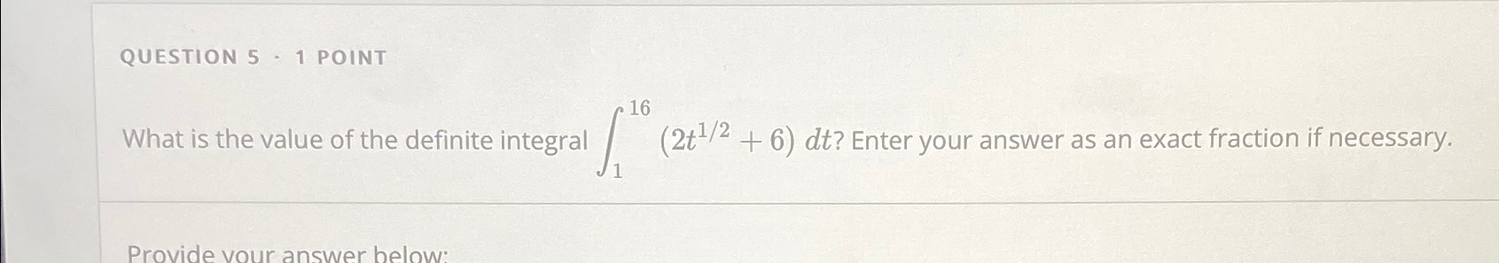 Solved QUESTION 5 - 1 ﻿POINTWhat is the value of the | Chegg.com
