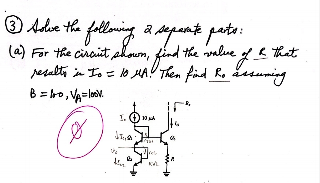Solved (3) ﻿Aolve the following 2 ﻿separate parts:(a) ﻿For | Chegg.com