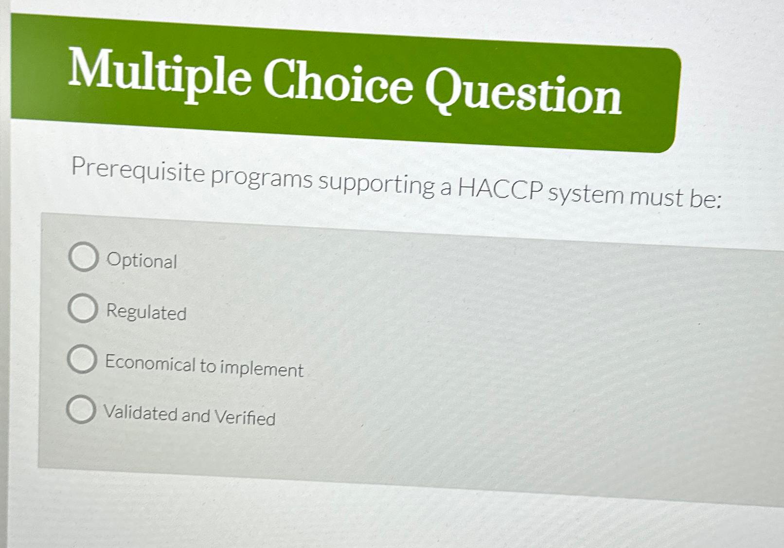 Solved Multiple Choice QuestionPrerequisite programs | Chegg.com
