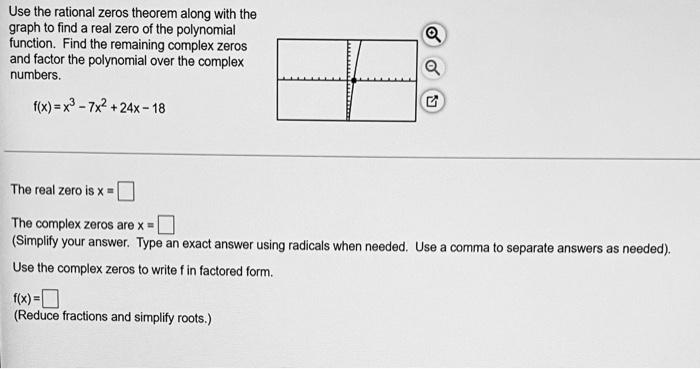 Solved a Use the rational zeros theorem along with the graph | Chegg.com