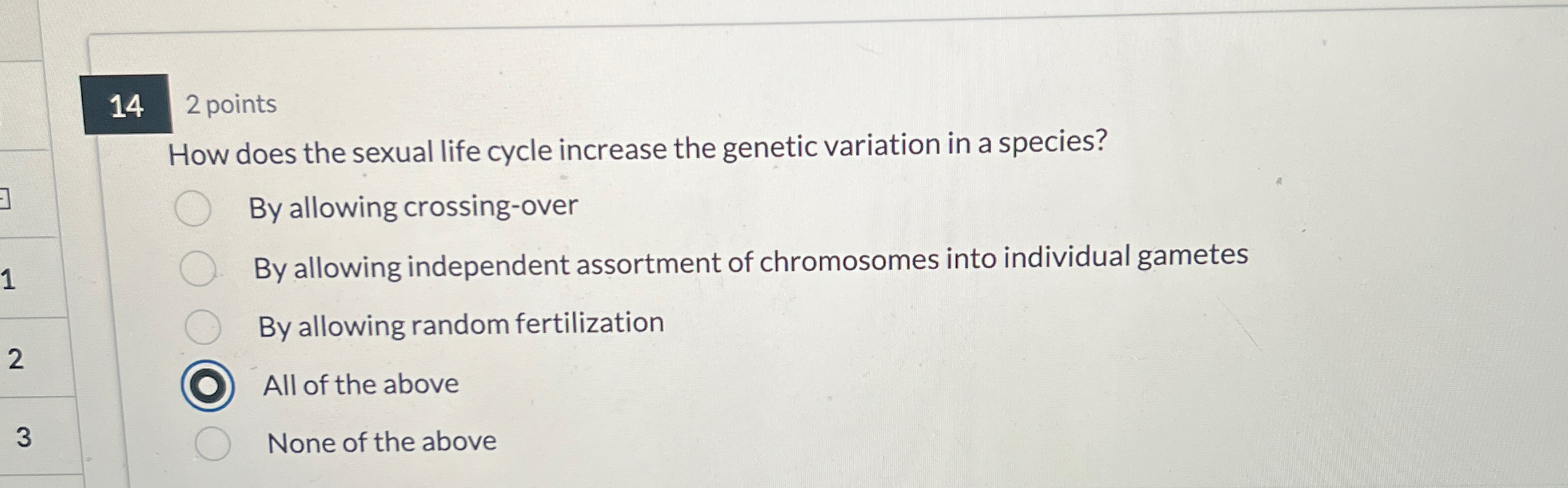 Solved 142 ﻿pointshow Does The Sexual Life Cycle Increase