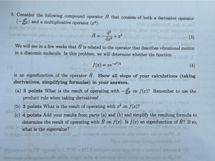 Solved 3. Consider the following compound operator A that | Chegg.com