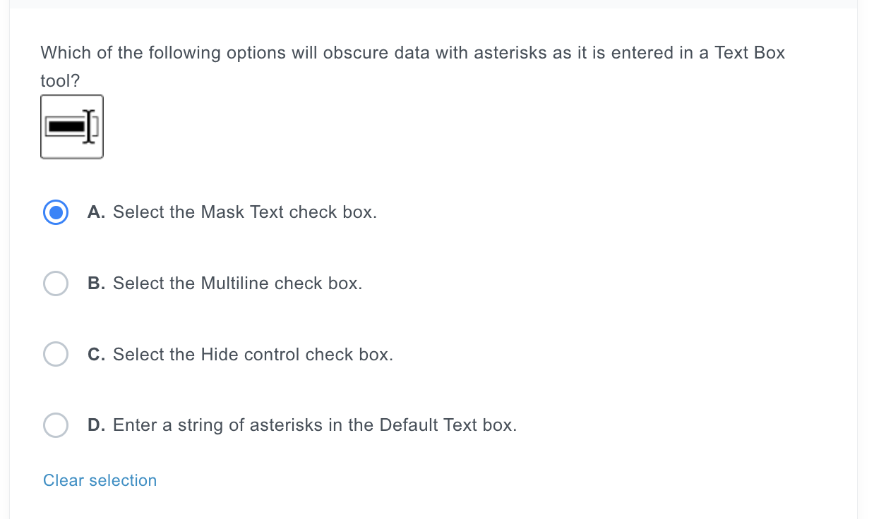 Solved Which of the following options will obscure data with | Chegg.com