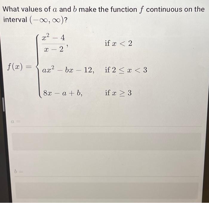 Solved Use the following graph of the function f to | Chegg.com
