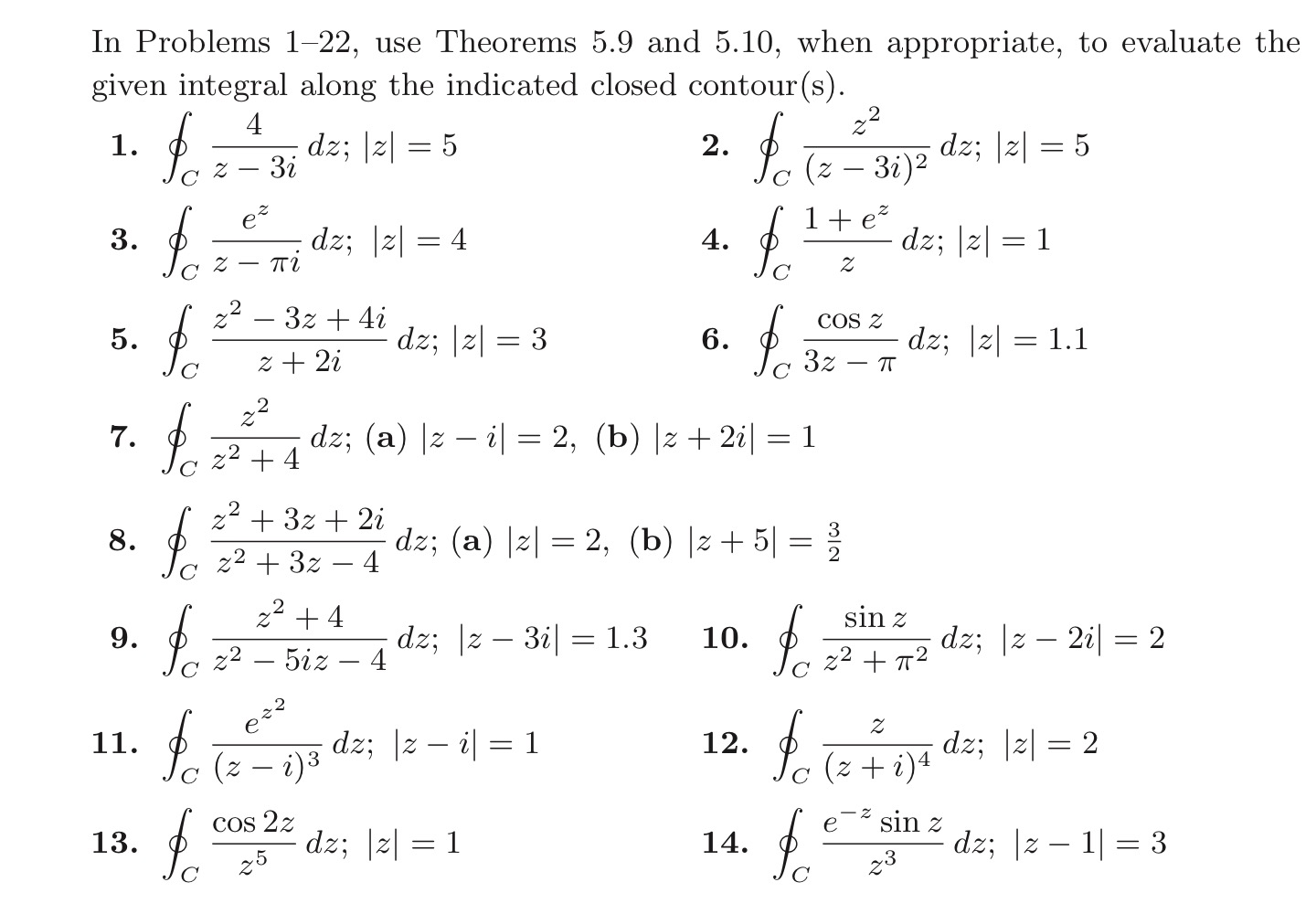 Solved In Problems 1-22, ﻿use Theorems 5.9 ﻿and 5.10, ﻿when | Chegg.com