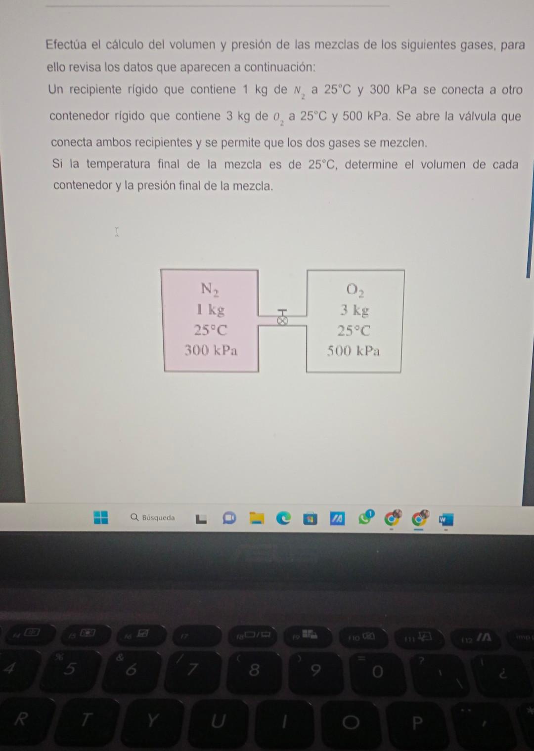 Solved Efectúa el cálculo del volumen y presión de las | Chegg.com