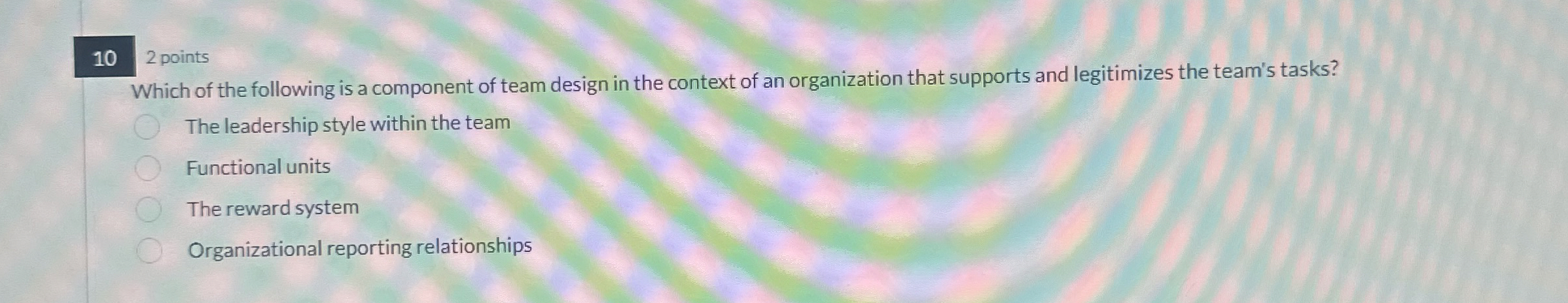 Solved 2 ﻿pointsWhich of the following is a component of | Chegg.com