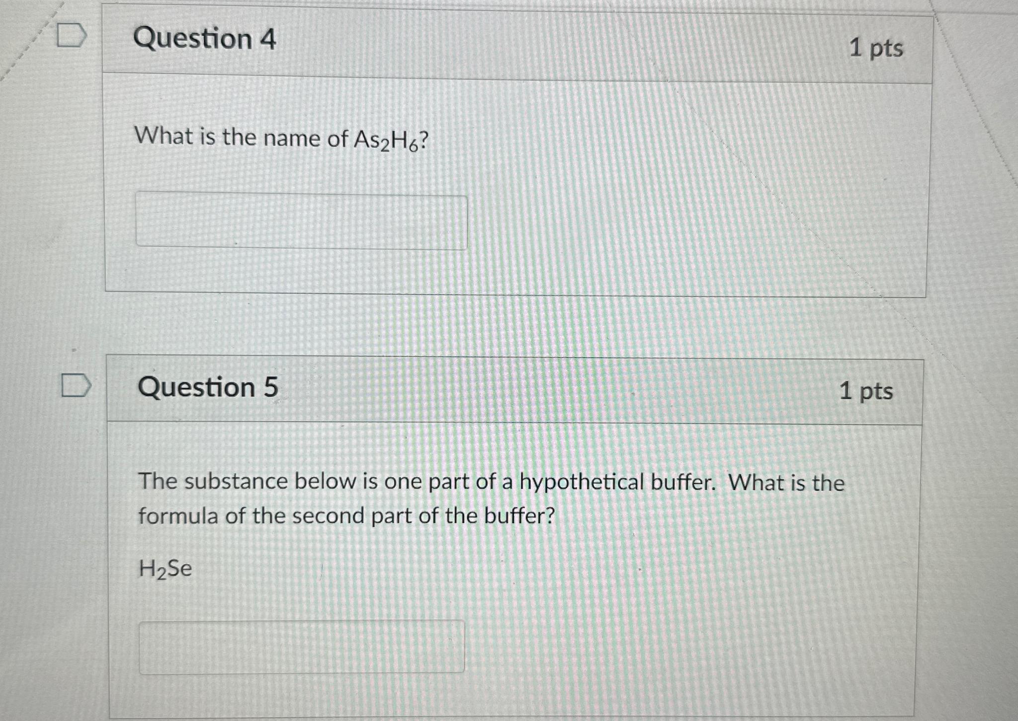 Solved Question 41 ﻿ptsWhat is the name of As2H6 ?Question | Chegg.com
