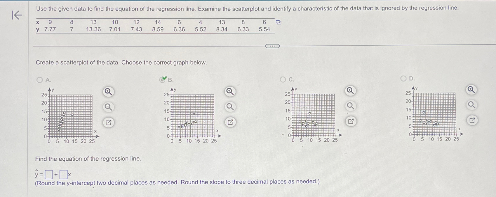 Use the given data to find the equation of the | Chegg.com