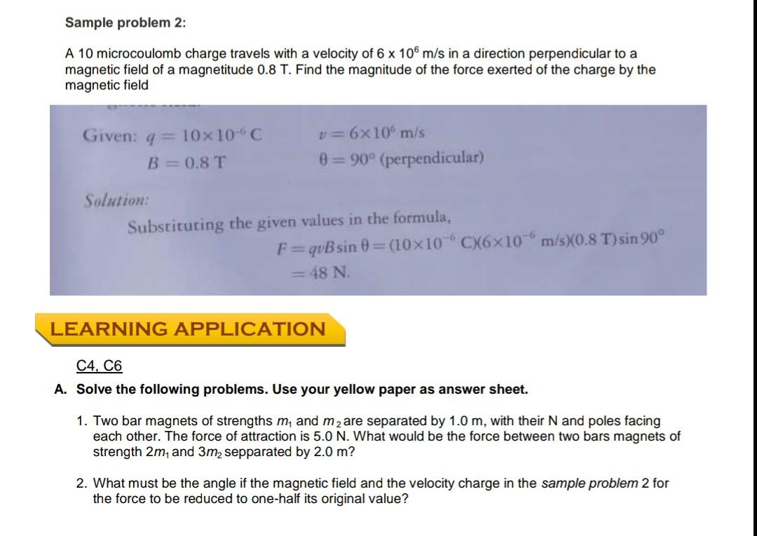 Solved Sample problem 2: A 10 microcoulomb charge travels | Chegg.com