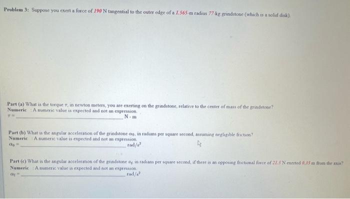 Solved Problem 3: Suppose you exert a force of 190 N | Chegg.com