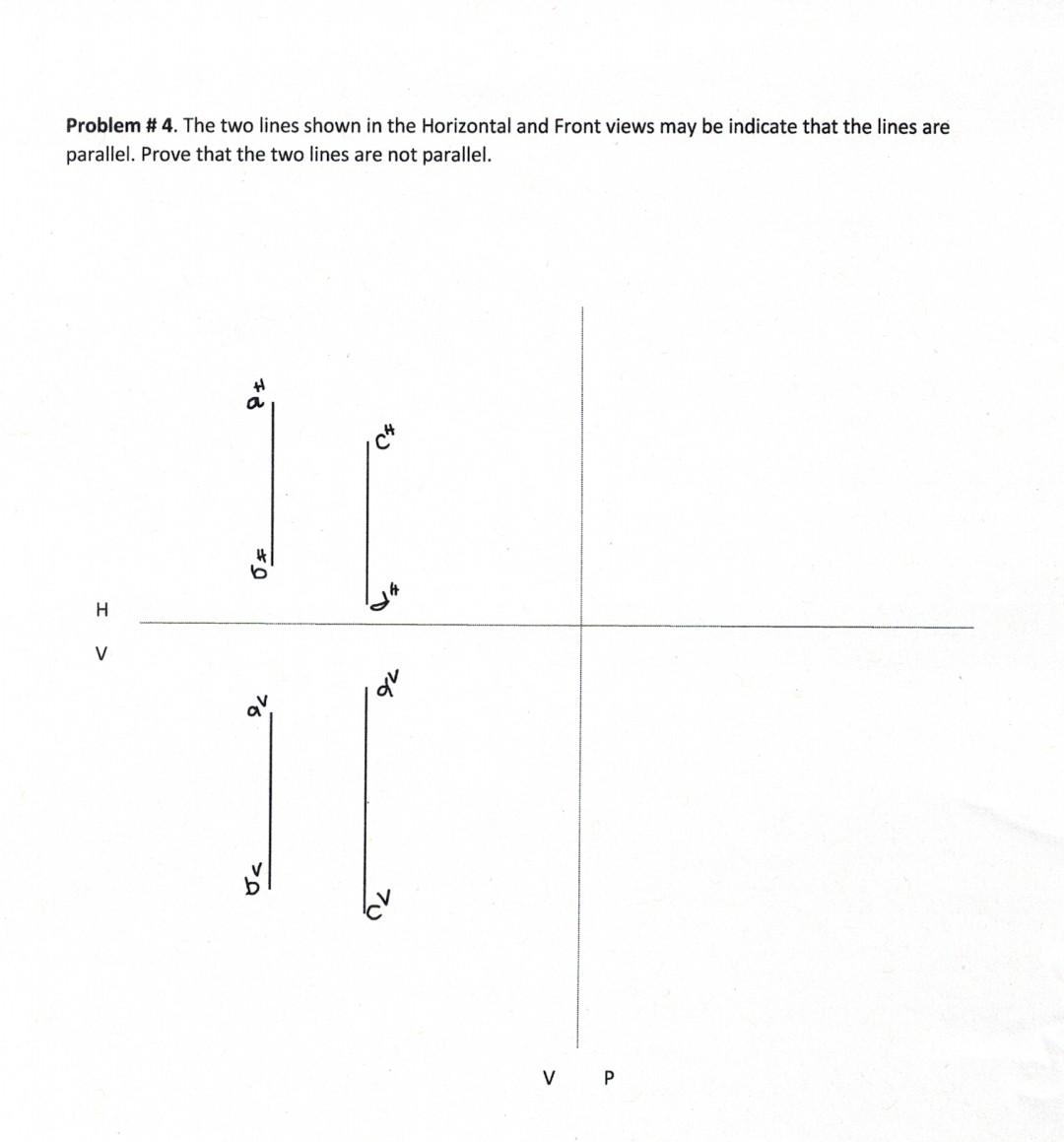 Solved Problem # 4. The two lines shown in the Horizontal | Chegg.com