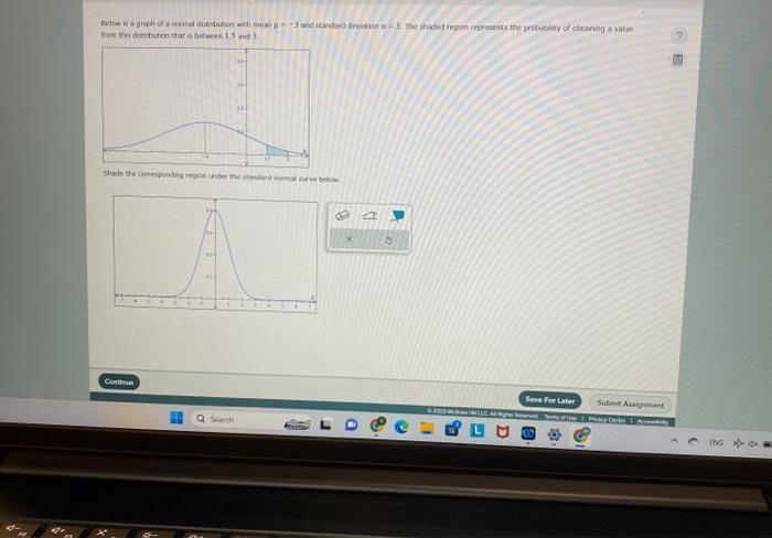 F2 4+ F3 Below is a graph of a normal distribution | Chegg.com