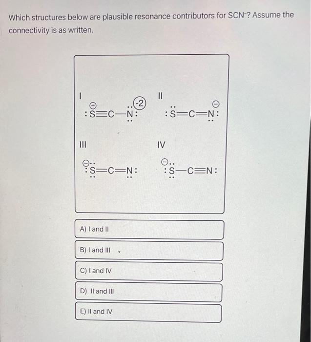 Solved Which structures below are plausible resonance | Chegg.com
