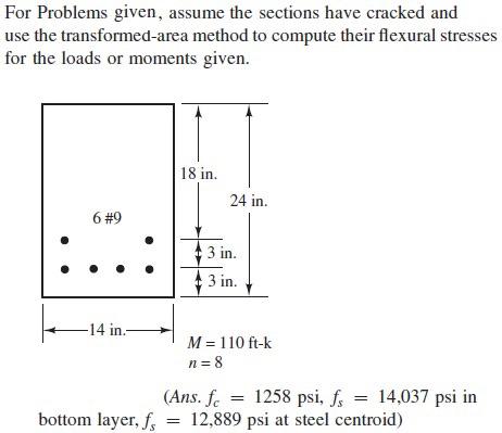 Solved For Problems given, assume the sections have cracked | Chegg.com