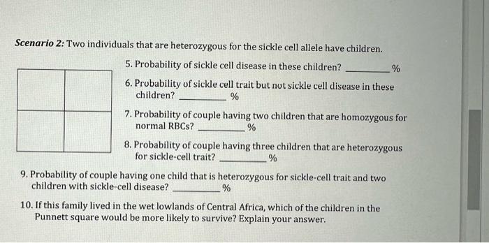 Solved Scenario 2: Two individuals that are heterozygous for | Chegg.com
