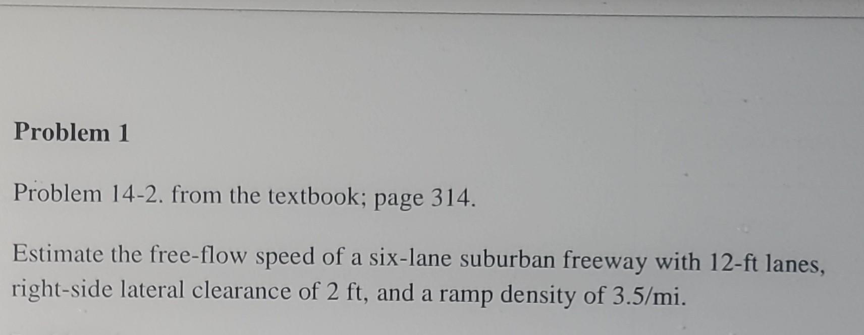Solved Problem 14-2. from the textbook; page 314. Estimate | Chegg.com