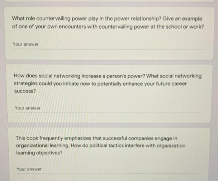 Solved What role countervailing power play in the power | Chegg.com
