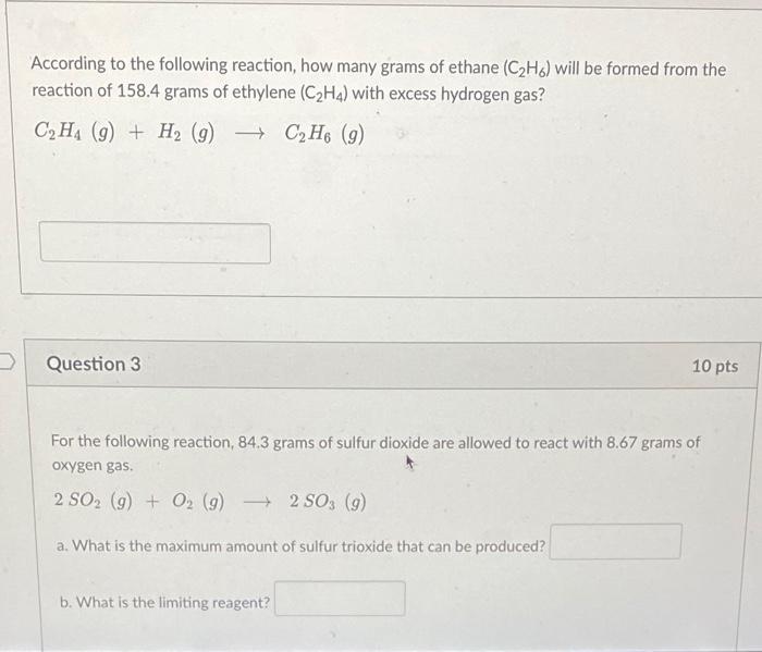 Solved According to the following reaction, how many grams | Chegg.com