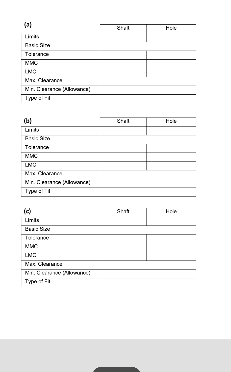 Solved P-2) Fill in the given table(s) for the following | Chegg.com