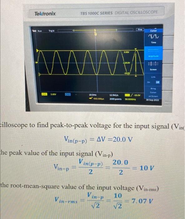 Solved CAUTIONA HIGH VOLTAGEcilloscope to find peak-to-peak | Chegg.com
