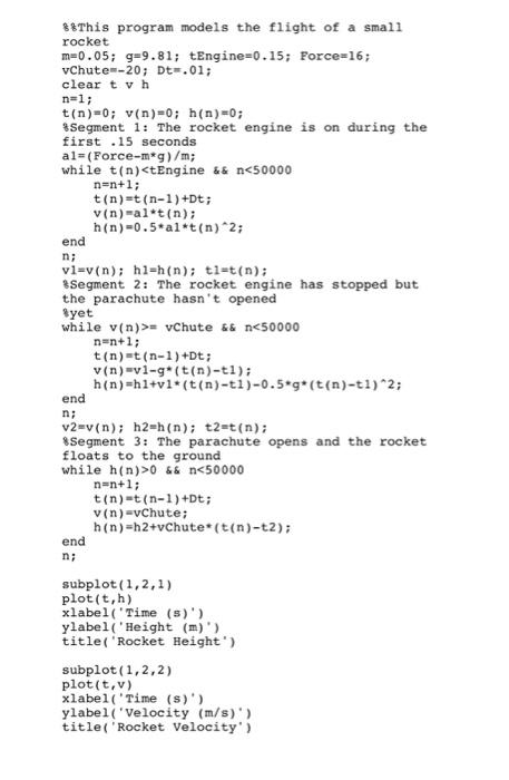 Animate the launch file provided Animate a plot of | Chegg.com