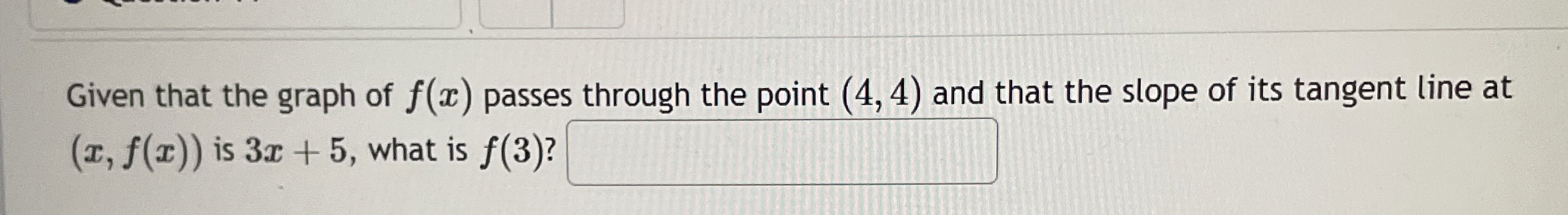 Solved Given that the graph of f(x) ﻿passes through the | Chegg.com