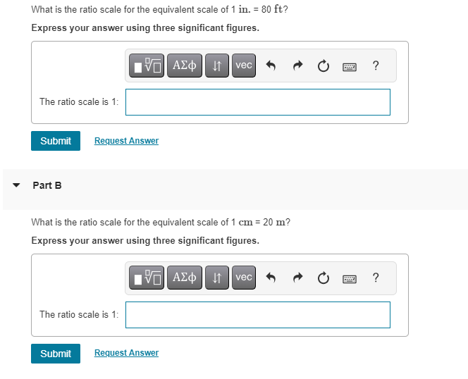 Solved What is the ratio scale for the equivalent scale of | Chegg.com
