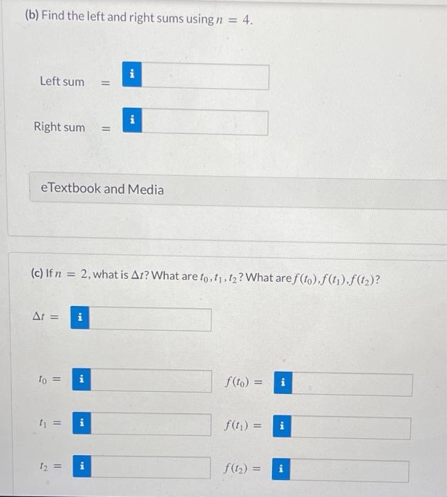 Solved Use the expressions for left and right sums and the | Chegg.com