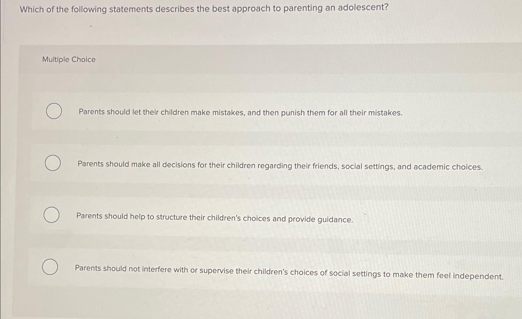 Solved Which of the following statements describes the best | Chegg.com