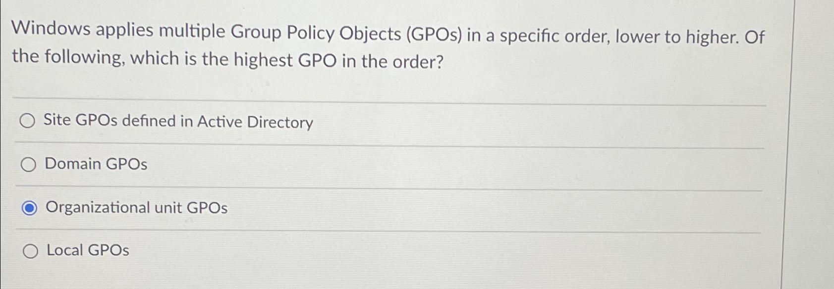 Solved Windows Applies Multiple Group Policy Objects Gpos