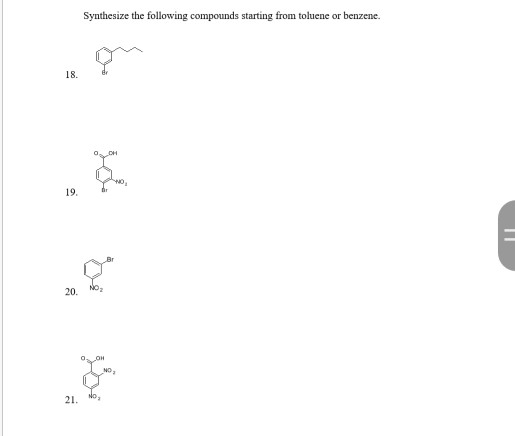 Solved Synthesize the following compounds starting from | Chegg.com