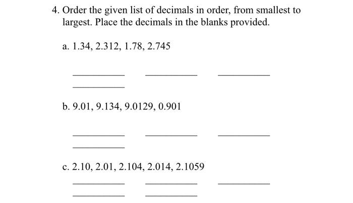 Solved b. Write the symbol for less than. c. Write the | Chegg.com