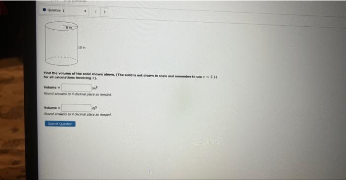Solved Find the volume of the solld shown above. (The solld | Chegg.com