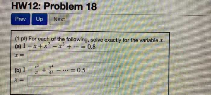 Solved HW12: Problem 9 Prev Next (1 pt) Find the Maclaurin | Chegg.com