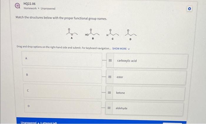 Solved Match the structures below with the proper functional | Chegg.com